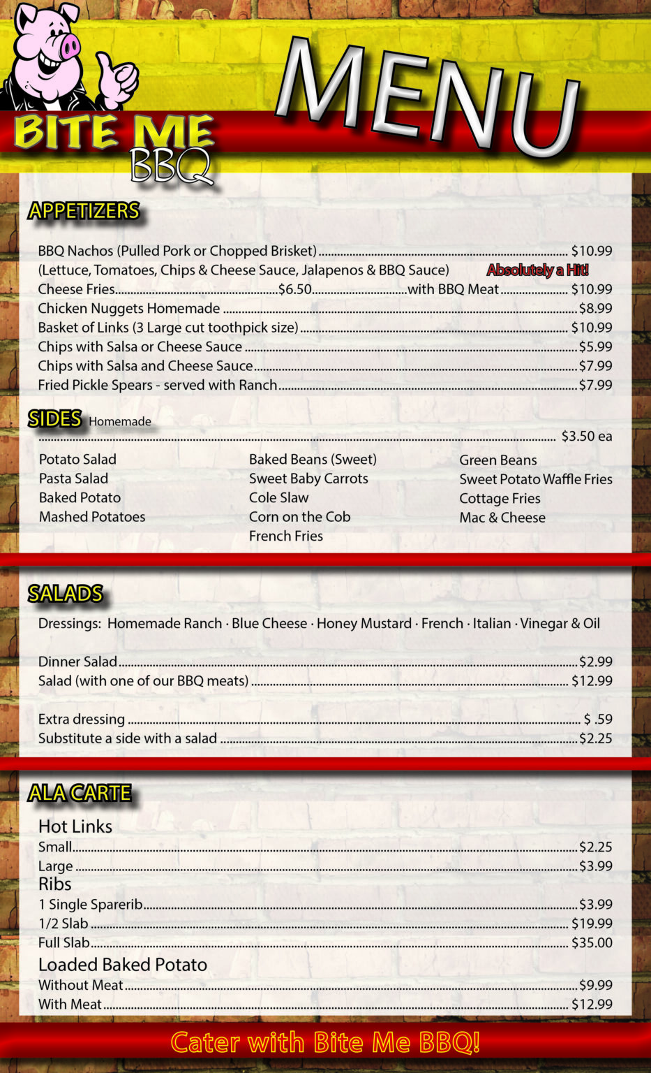 Menu - Bite Me BBQ